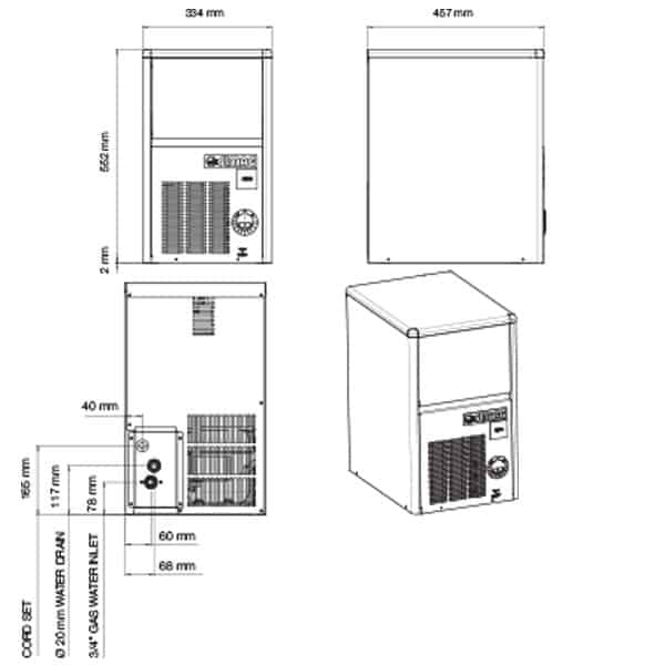 Simag SDE18 Commercial Ice Machine - Comcat SW