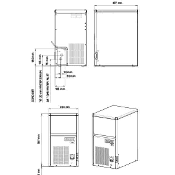 Simag SDE24 Commercial Ice Machine - Comcat SW