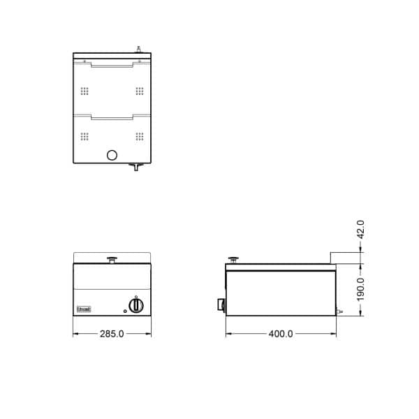 Lincat LCS Lynx 400 Electric Counter-top Chip Scuttle - W 285 mm - 0.25 ...